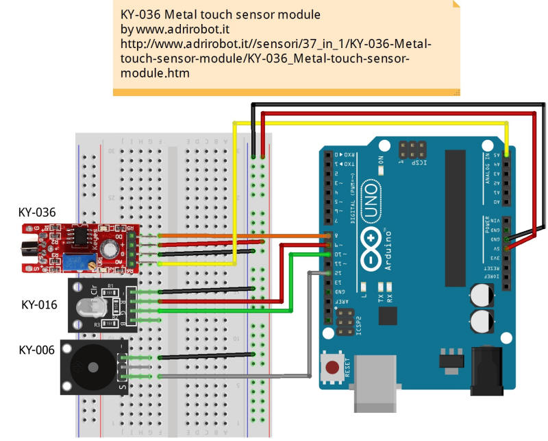 37 in 1 KY-036 Metal touch sensor module
